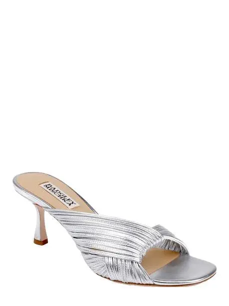 Badgley Mischka Winta Slide Sandal - Silver Metallic