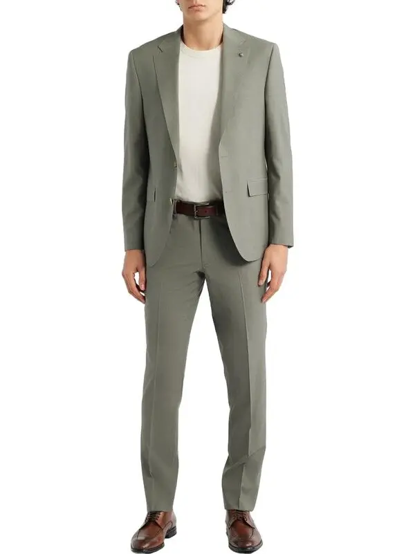 JACK VICTOR Esprit Contemporary Fit Green Wool Blend Suit - Sage