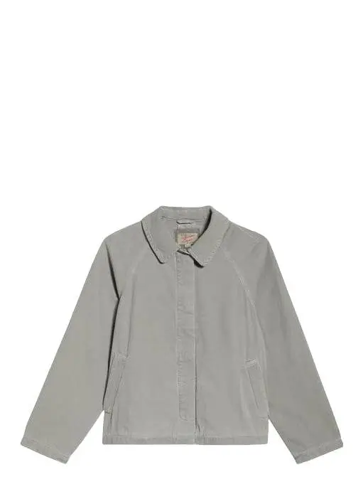 Marine Layer Olivia Crop Cotton Jacket - Shadow