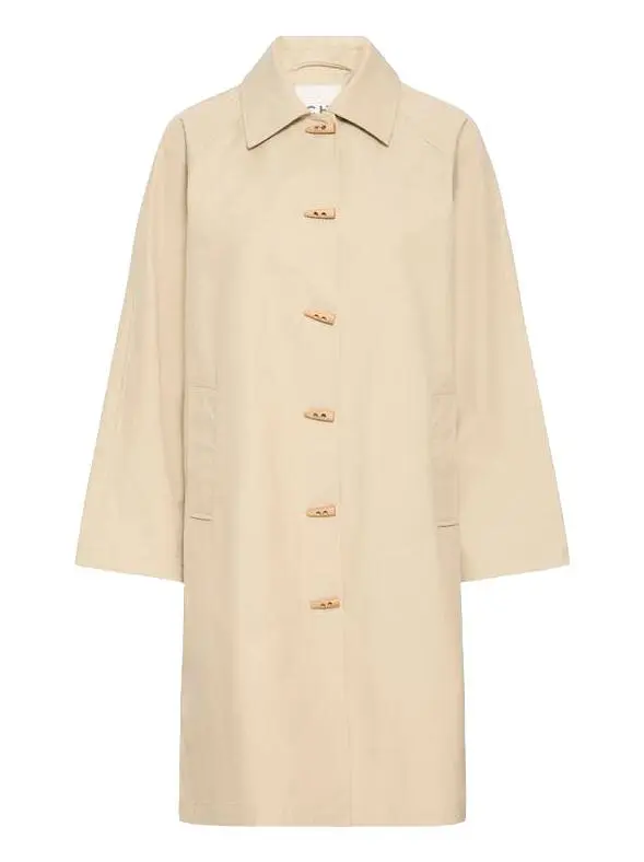 ICHI Estava Longline Coat - Eucalyptus