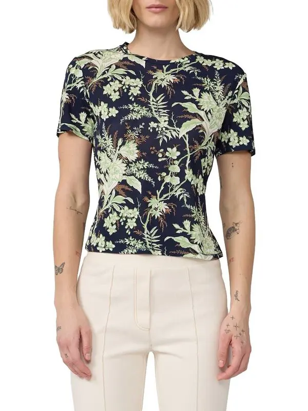 Diane Von Furstenberg Botanical Short Sleeve Top - Avalon Maritime