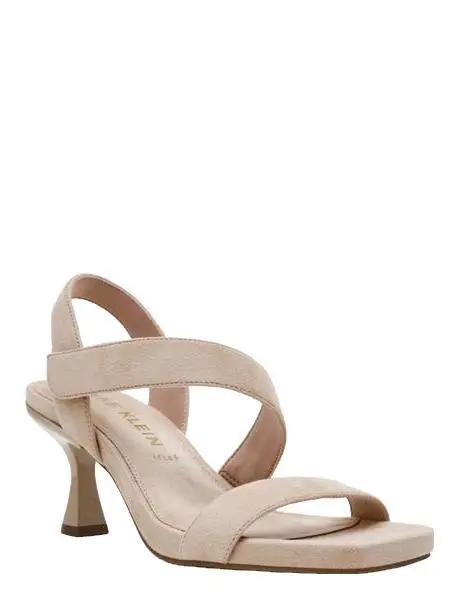 Anne Klein Justin Kitten Heel Sandal - Sand Suede