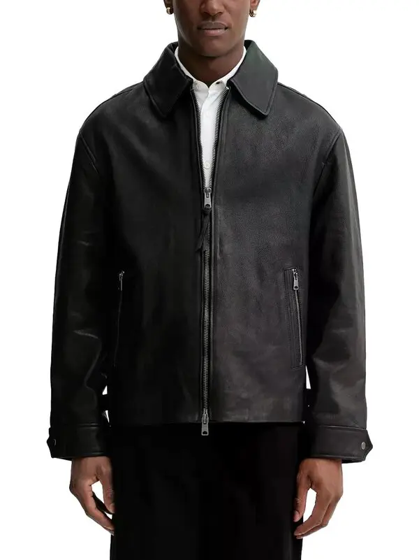 ALLSAINTS Garrison Collared Zip Jacket - Black