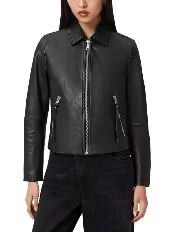 ALLSAINTS Danbury Zip-detail Jacket - Black