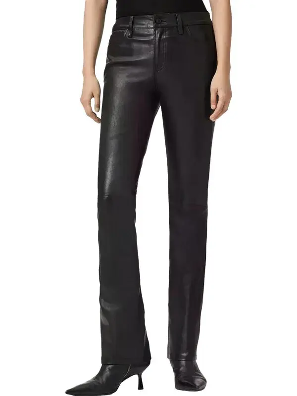 ALLSAINTS Haldan Bootcut Leather Trousers - Black