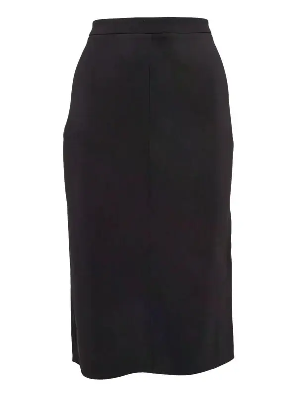 Elisabetta Franchi Straight Midi Skirt - Black