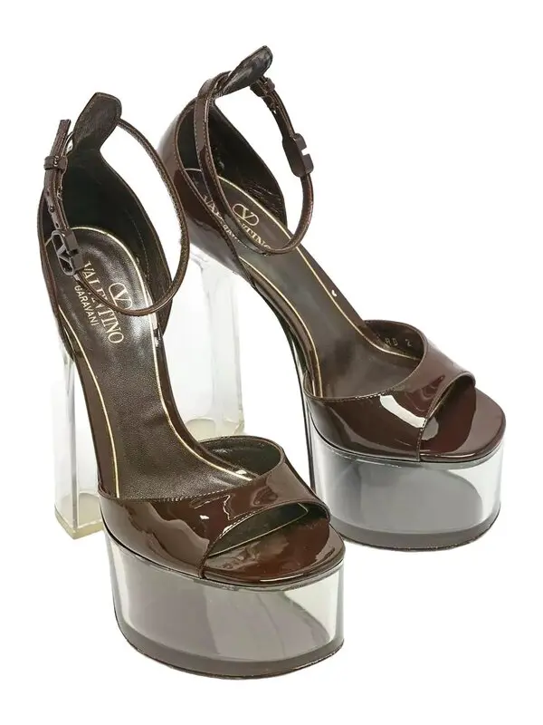 Valentino Garavani Tan-go Platform Sandals - Brown