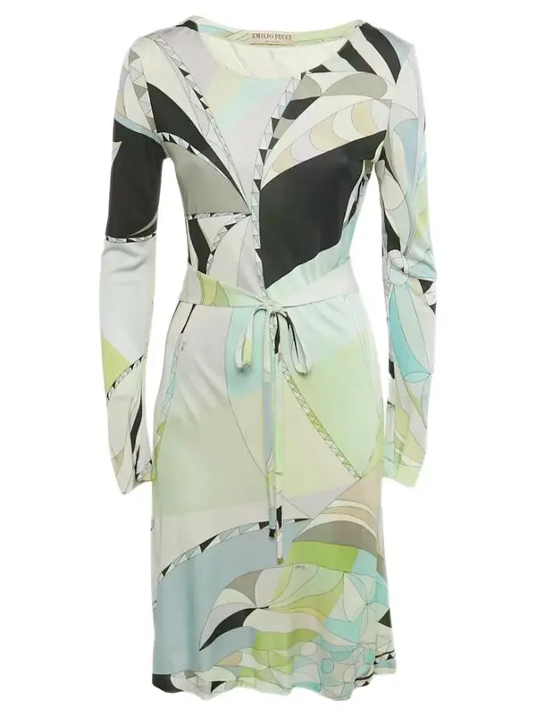 Emilio Pucci Geometric-print Midi Dress - Neutrals