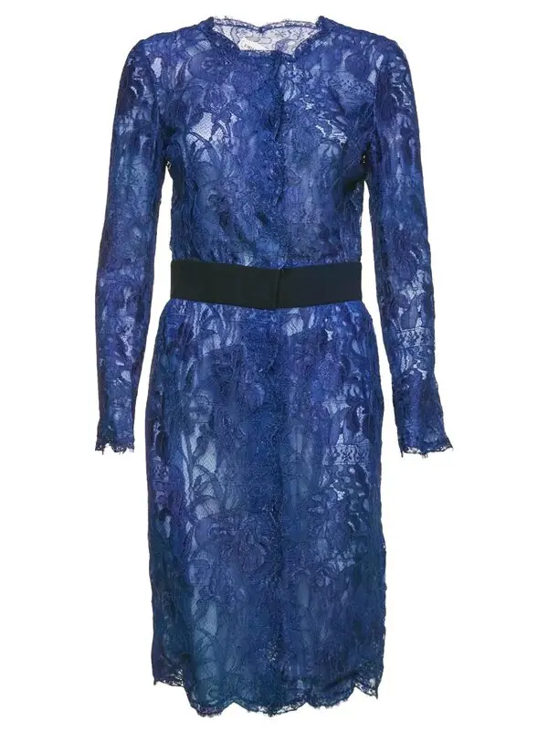 Emilio Pucci Lace Midi Dress - Blue