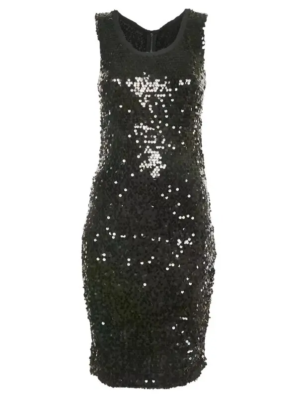 Dolce & Gabbana Sequin Embellished Mesh Dress - Black