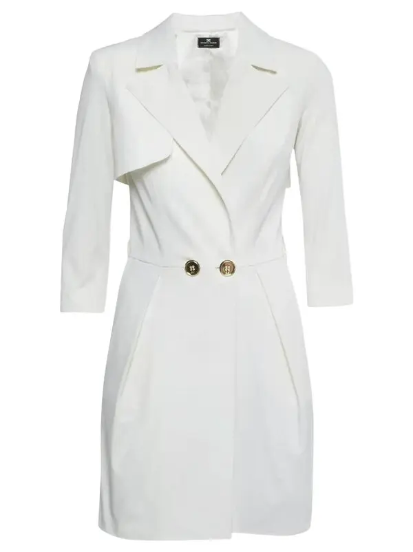 Elisabetta Franchi Crepe Mini Dress - White