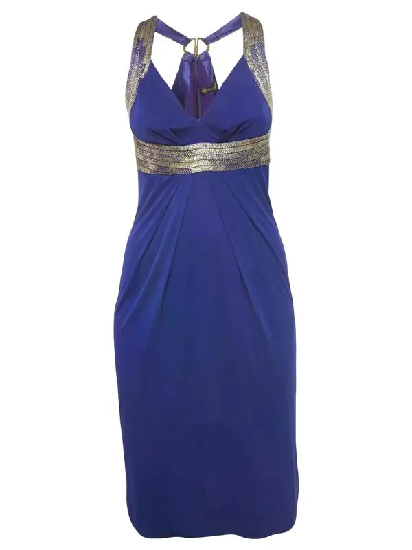 Roberto Cavalli Beading Jersey Dress - Blue