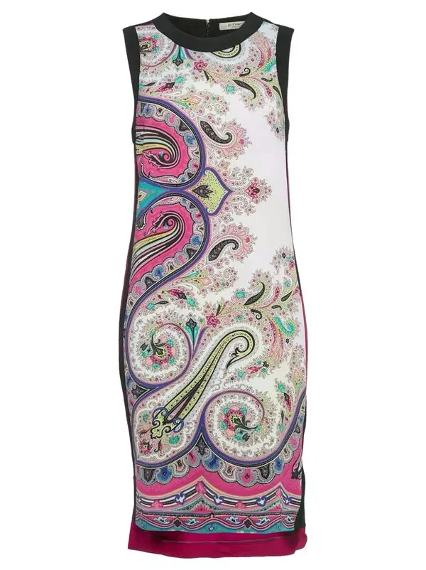 Etro Midi Paisley Print Dress - White