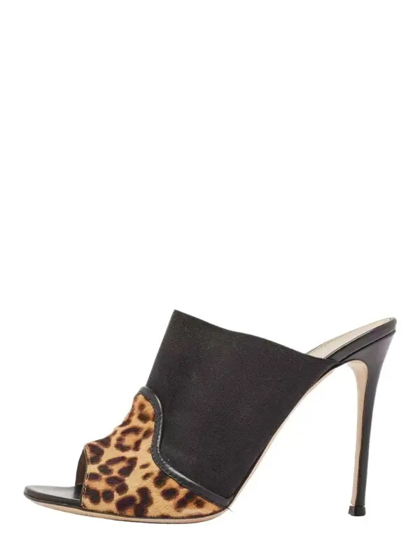 GIANVITO ROSSI 110mm Alise Leopard-print Sandals - Blue