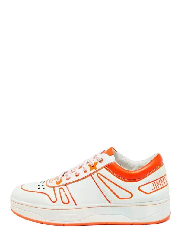 JIMMY CHOO Hawaii/f Lace Up Sneakers - White
