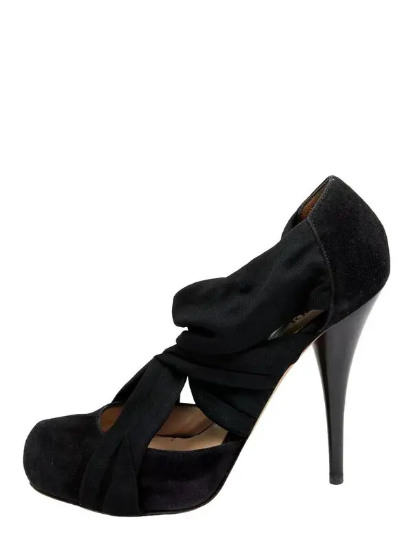 Fendi 125mm Suede Pumps - Black