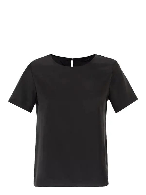 Max Mara Contrasting Texture T-shirt - Black