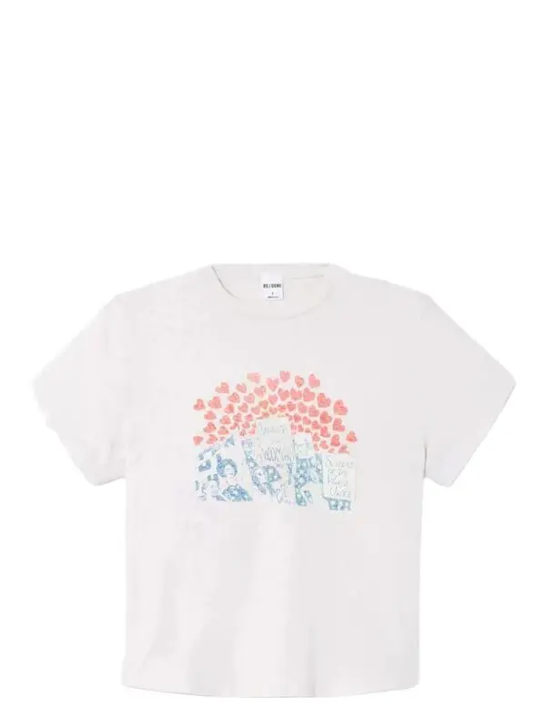 RE/DONE Graphic-print Boxy T-shirt - Neutrals