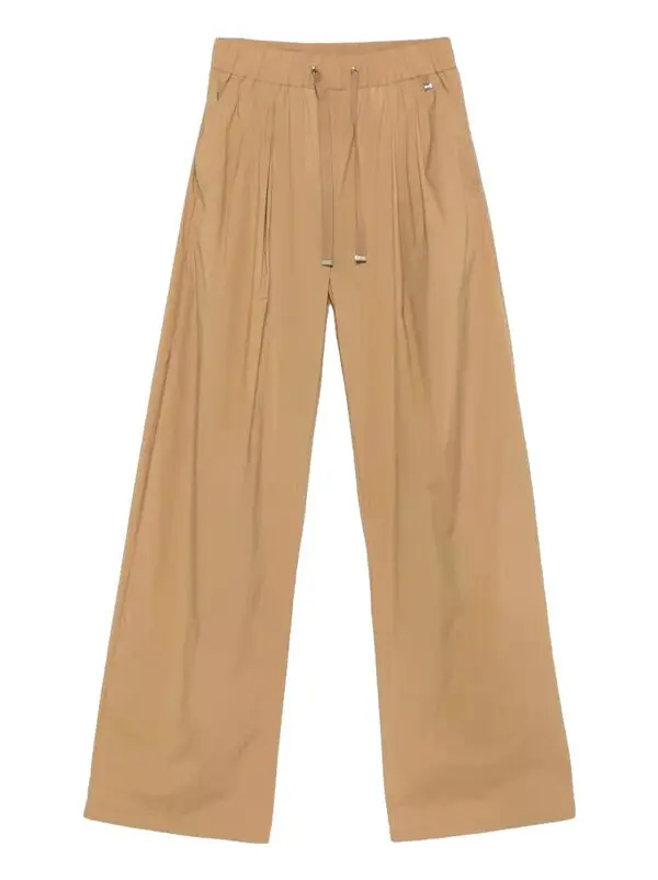 Herno Drawstring Pleated Palazzo Pants - Brown