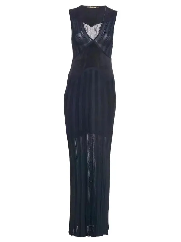 Roberto Cavalli V-neck Maxi Dress - Blue