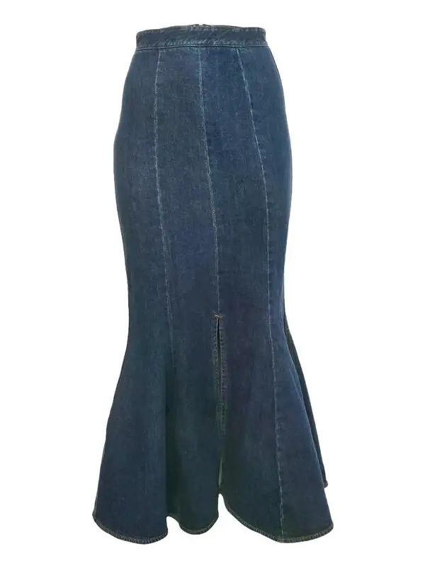 Stella McCartney Jacquard Flared Midi Skirt - Blue