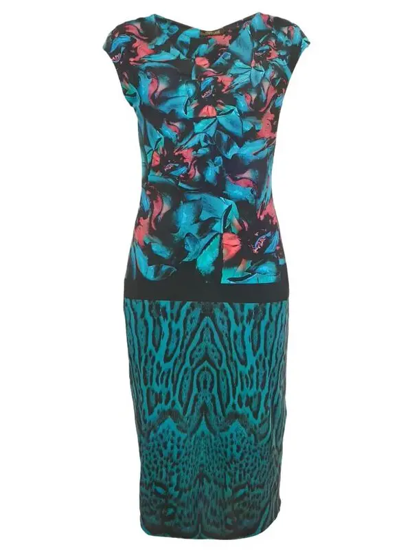Roberto Cavalli Printed Jersey Midi Dress - Blue