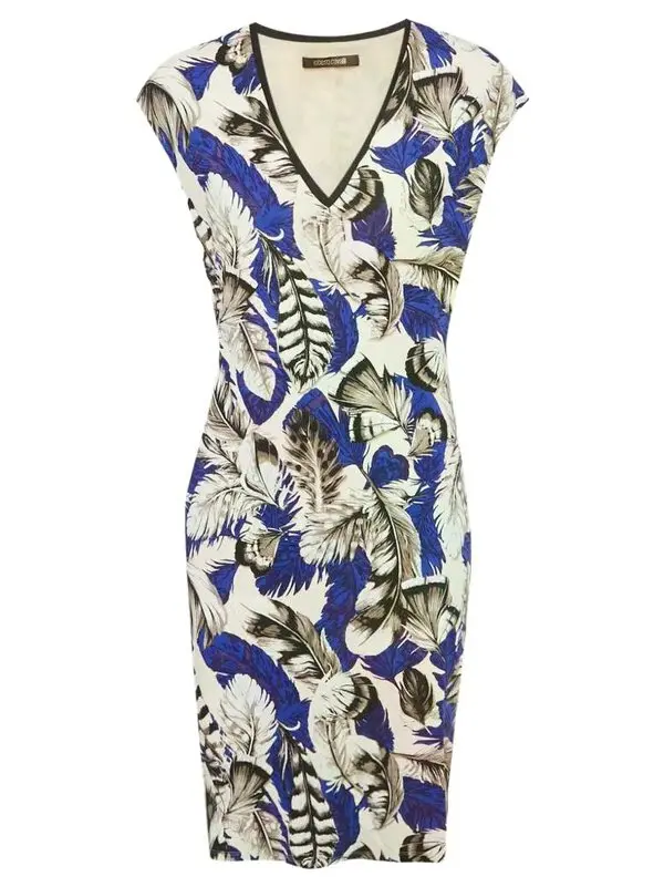 Roberto Cavalli Jersey Midi Dress - White