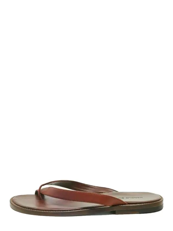 Manolo Blahnik Criss-cross Leather Sandals - Brown