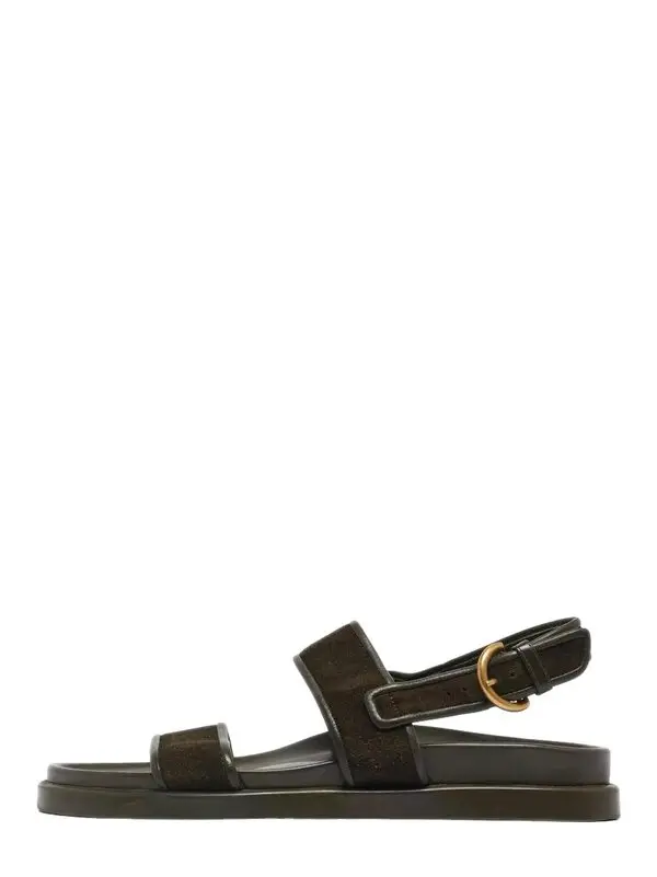 GIANVITO ROSSI Open-toe Suede Sandals - Green