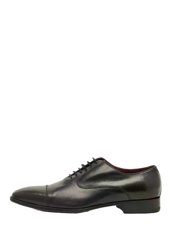 Balmain Leather Oxford Shoes - Black