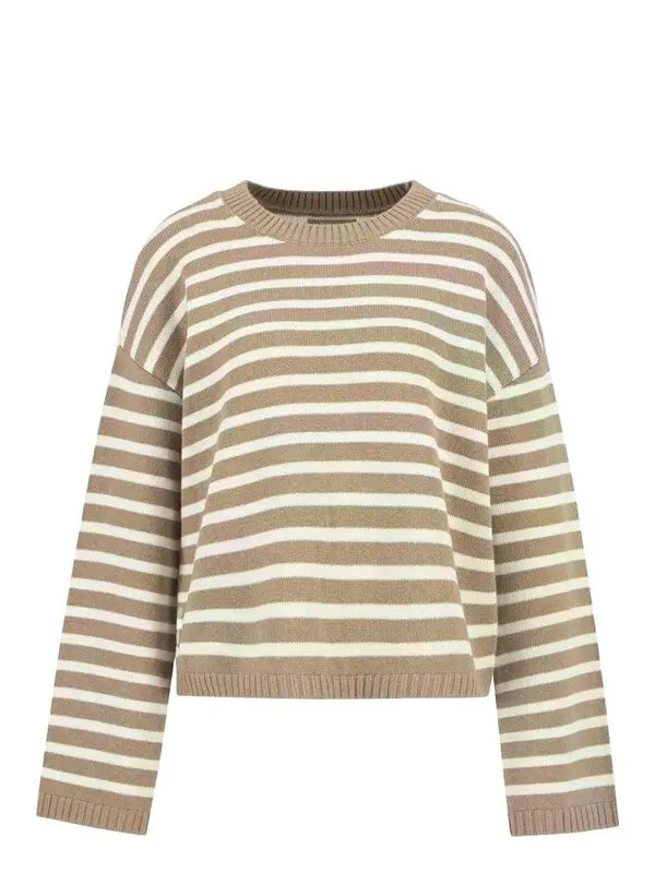Barbour Striped Crew Neck Sweater - Brown