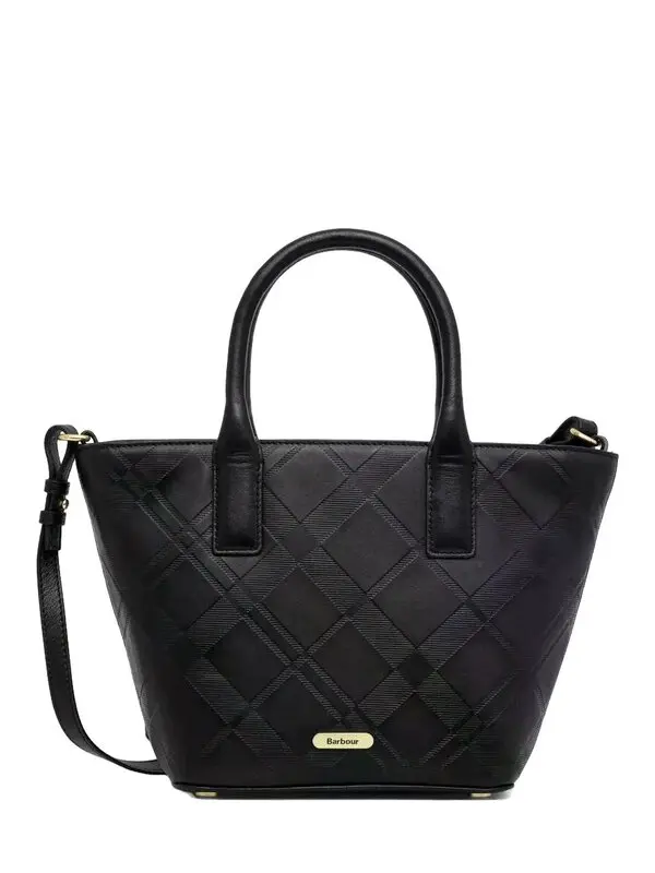Barbour Deboss Quilted Tote Bag - Black