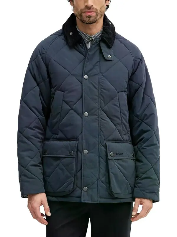 Barbour Quilted Corduroy-collar Jacket - Blue