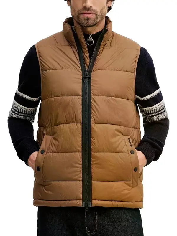 Barbour Offshore Zip-up Padded Gilet - Brown