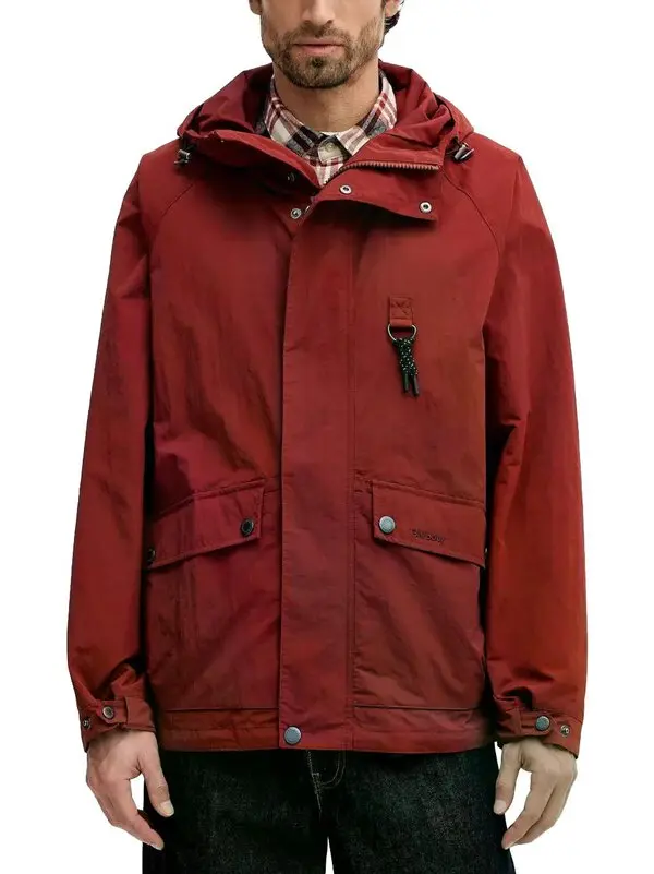 Barbour Rig Hooded Jacket - Red