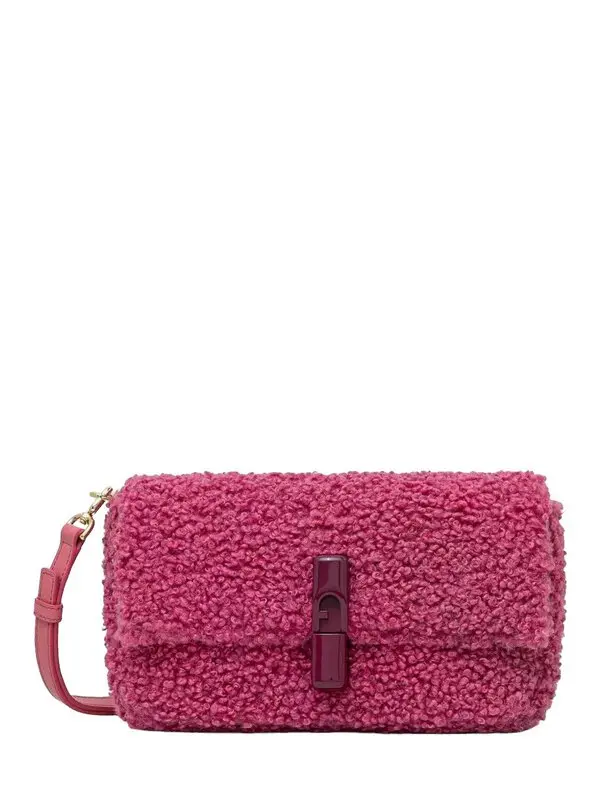 Furla Boucle Texture Toggle Cross Body Bag - Pink