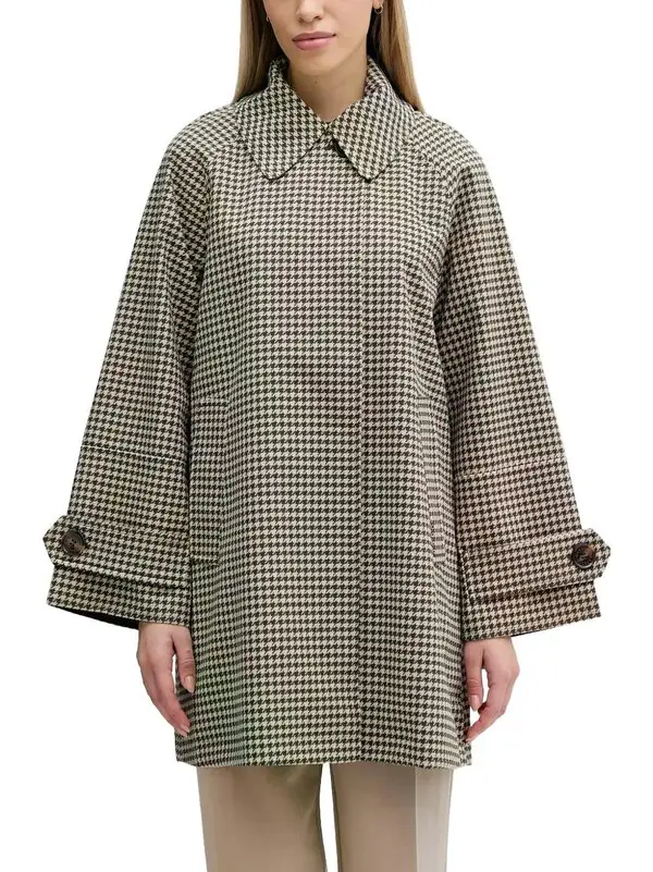 Barbour Kennedy Houndstooth Zip-up Coat - Neutrals