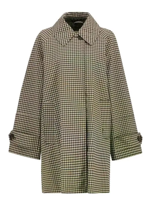 Barbour Kennedy Houndstooth Zip-up Coat - Neutrals