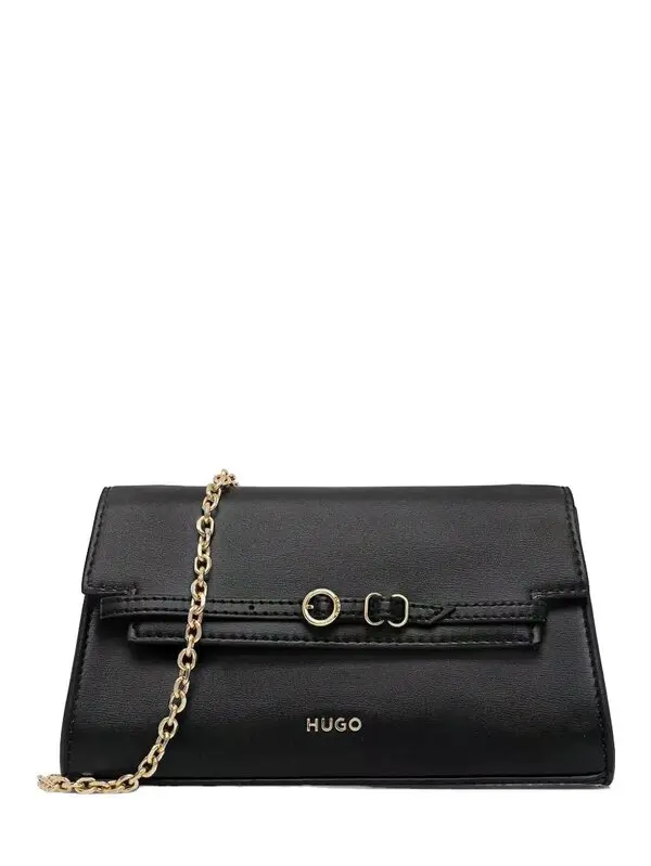 Hugo Cross Body Bag With Chain Strap - Black