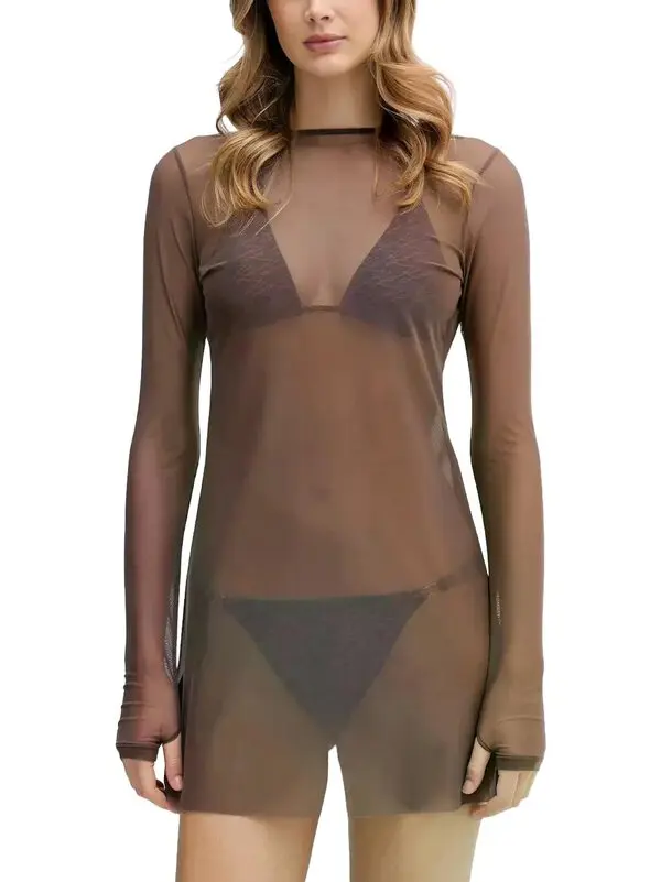 Bond Eye Gisele Open-back Mini Dress - Brown