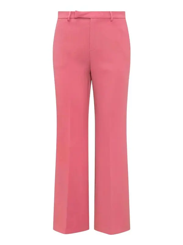 SIMONA CORSELLINI Belt-loops Flared Trousers - Pink