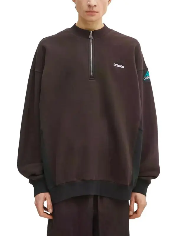 Adidas Zip Sweatshirt - Brown