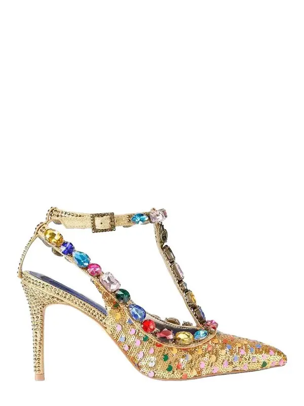 Kurt Geiger Sequin Embellished Pumps - Gold