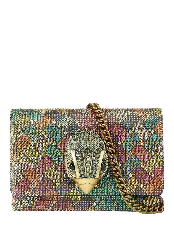 Kurt Geiger Glass-embellished Crossbody Bag - Blue