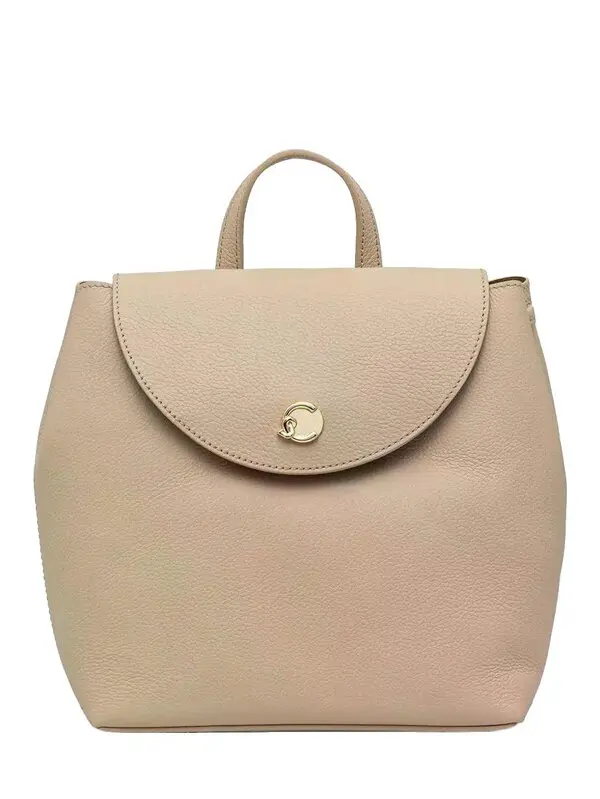 COCCINELLE Pebble-grain Top-handle Backpack - Neutrals