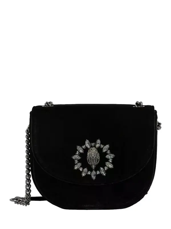 Kurt Geiger Velvet Shoulder Bag - Black