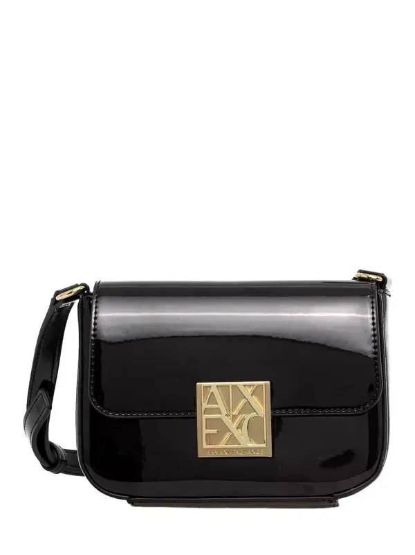 Armani Exchange Logo Plaque Cross-body Bag - Black