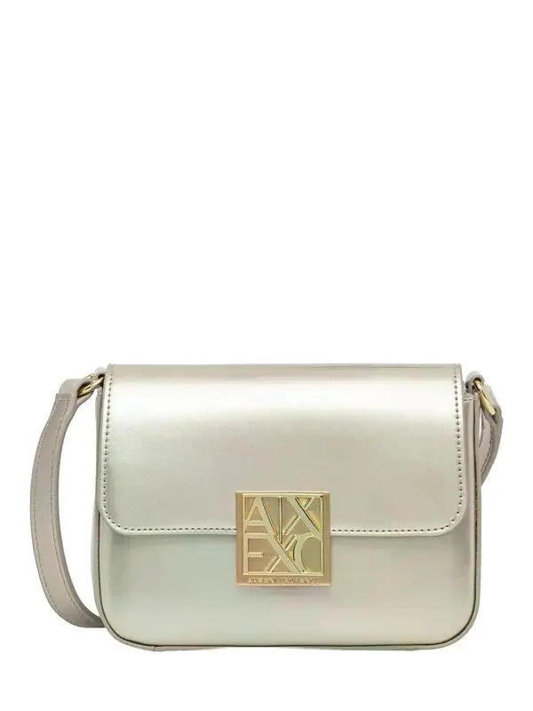 Armani Exchange Logo-plaque Cross-body Bag - Silver