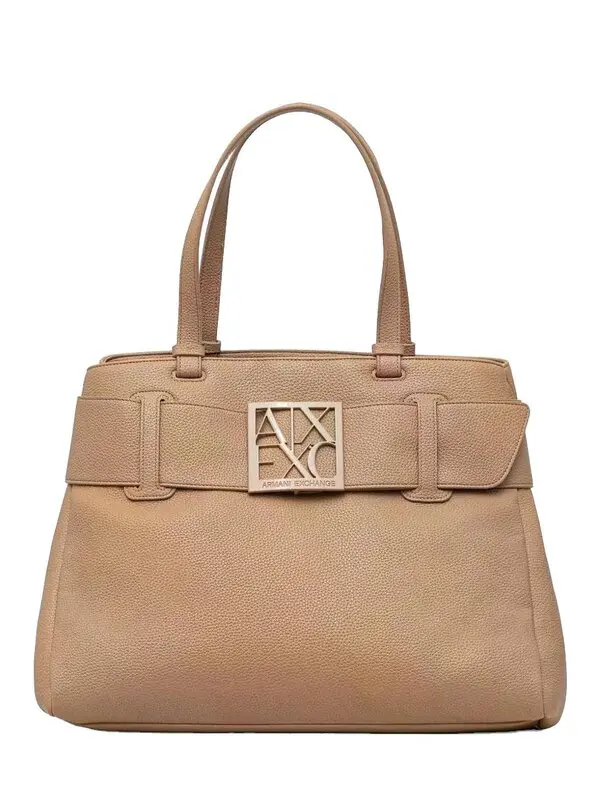 Armani Exchange Belt-embellished Tote - Neutrals