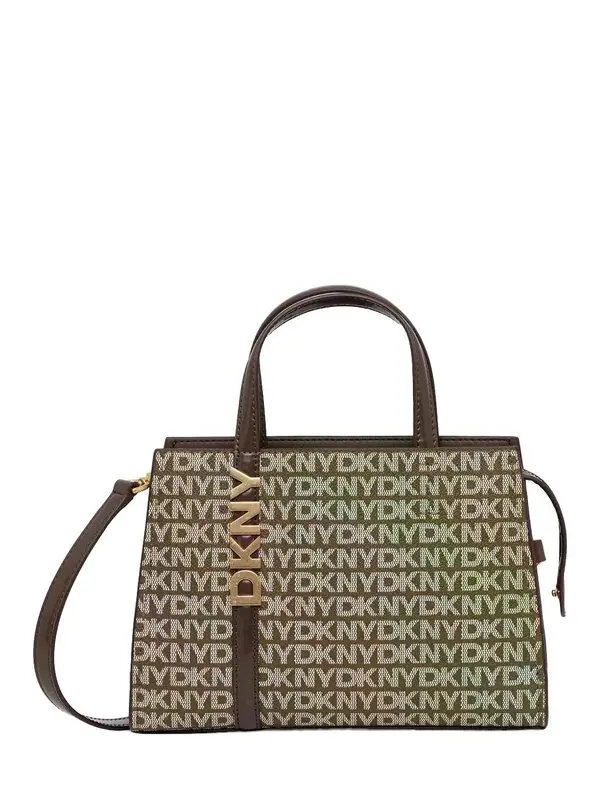 Dkny Logo-pattern Satchel - Brown